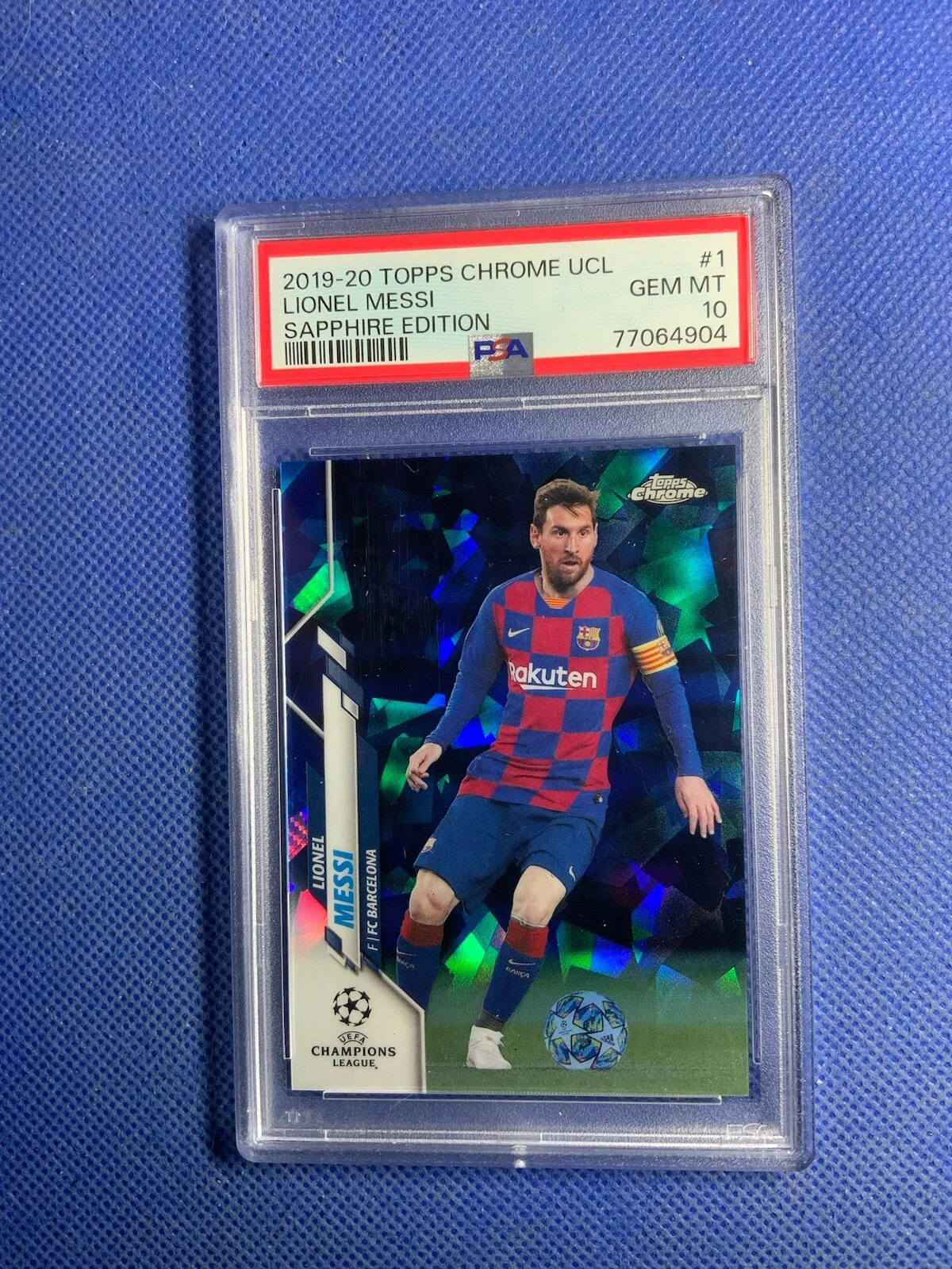 Lionel Messi 2019 Topps Chrome UEFA Champions League Sapphire Edition ...
