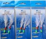 3-100 packs size 3/0 rock cod rigs red/yellow feather rockfish baits-2 ...