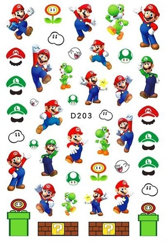 ️ Super Mario - Self Adhesive Nail Stickers ️ | eBay Australia