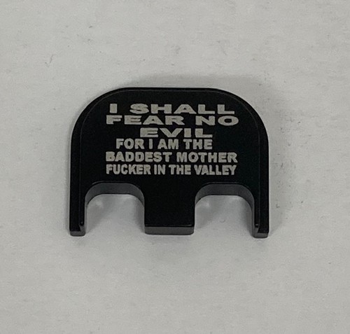 I SHALL FEAR NO EVER Glock Gen 1-5 Billet Backplate Slide Plate 17 19 ...