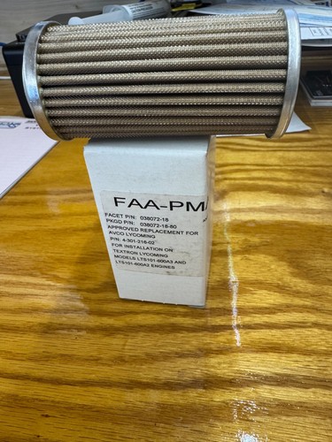 (12) FACET P/N 038072-18 FILTER FOR LTS101-600 ENGINES | eBay