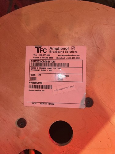 1000 FT RG11 Underground COAX CABLE INDOOR/OUTDOOR orange Direct Burial ...