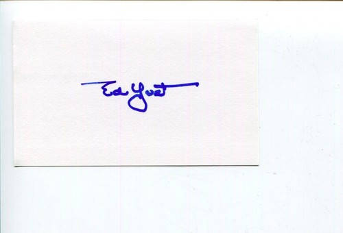 Ed Eddie Yost 1969 World Series NY New York Mets Boston Red Sox Signed ...