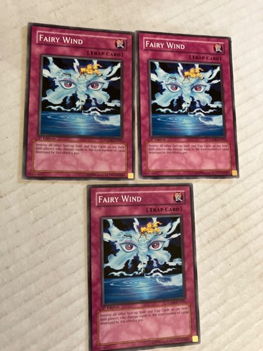 3 fairy wind trap card 1st edition rare yu-gi-oh gaming cards cscan | eBay