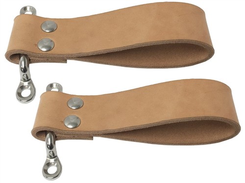 Hot Rod Loop Door Pull Strap Kit Natural Leather w/ Stainless Hardware ...