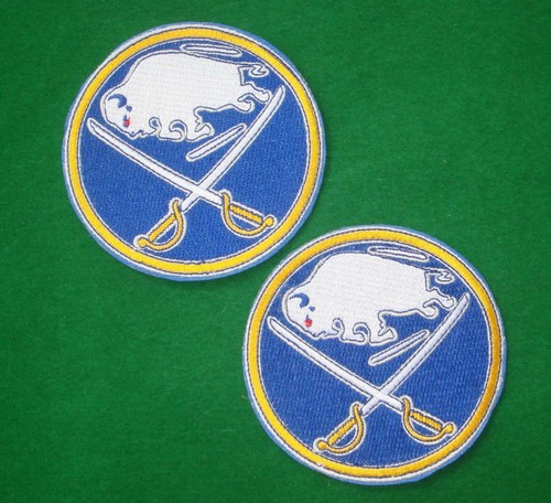 LOTS 2pcs Buffalo Sabres Iron On Embroidered Badge Patch Applique 3.5 ...