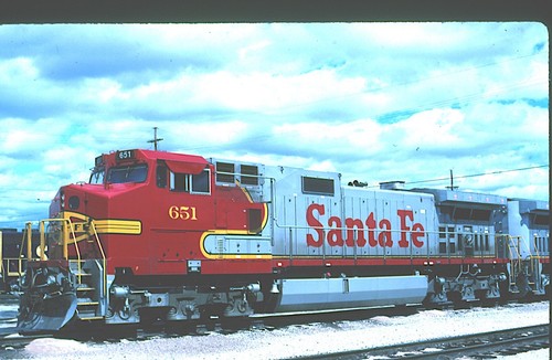 ATSF 651 C44-9W, Kansas City, 03/95; Kodachrome Original | eBay