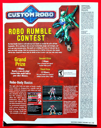 2004 CUSTOM ROBO Rumble Video Game Contest = Promo Art PRINT AD | eBay