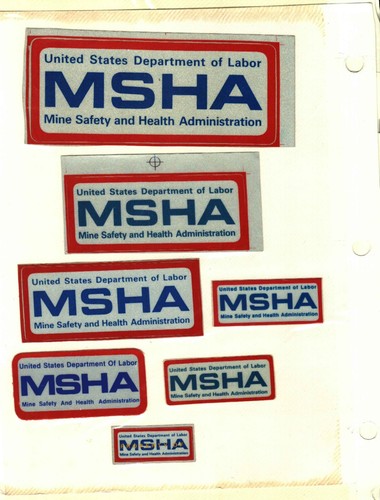 VERY RARE LOT OF 7 MSHA COAL MINING STICKERS # 1037 | eBay