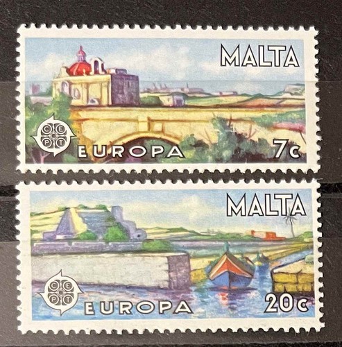 Bridge Harbor Boat Europa mnh set of 2 stamps 1977 Malta #539-40 | eBay