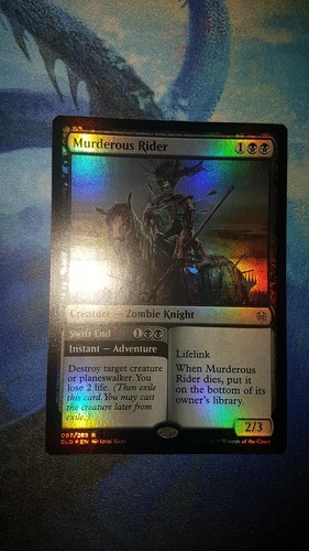 Murderous Rider PROMO PACK FOIL NM ELD THRONE OF ELDRAINE MTG GREAT ...