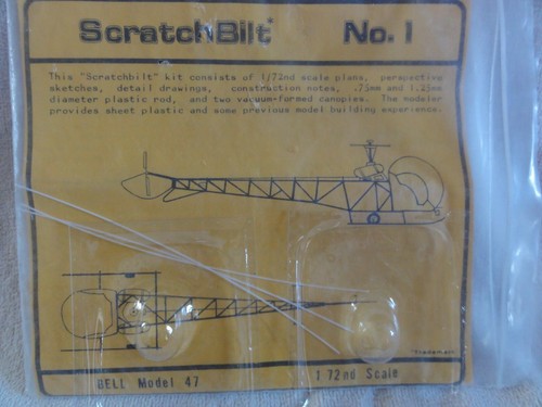 1/72 ScratchBilt BELL MODEL 47 HELICOPTER Kit No.1: Vacuform Canopy OOP ...