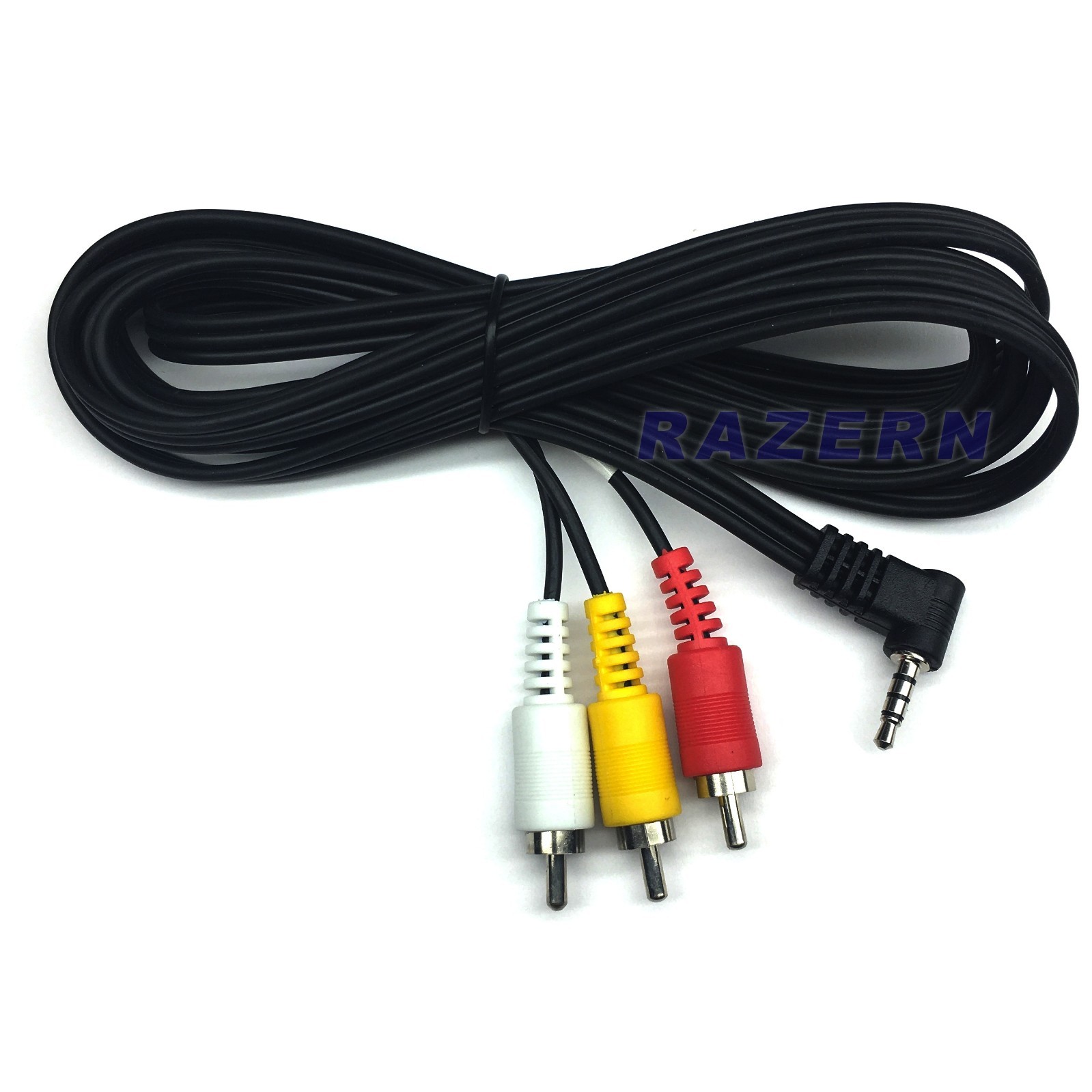 NEW 6 ft 3.5mm 4-pole/4-conductor/3-ring TRRS 1/8 mini plug audio video ...