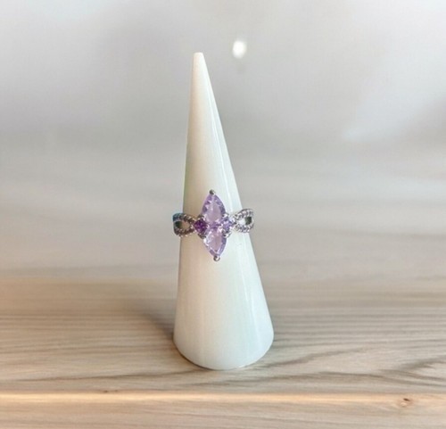 Bomb Party Ring - Purple Stones - Rhodium Plating - Size 5 | eBay