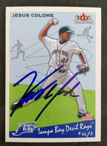 2002 Fleer (Traditions) SIGNED: Jesus Colome, RAYS #217 | eBay