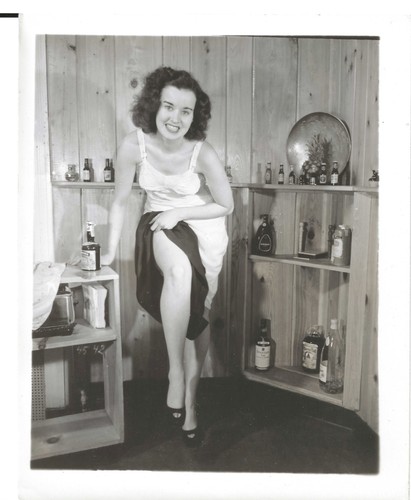 Vintage 1950's Girlie PIN UP Photo ~Bars open ~ Risque B&W Original ...