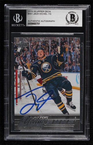 BAS 2015-16 Upper Deck Young Guns Jack Eichel #451 BGS Authentic Auto ...