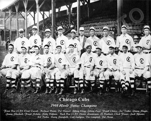 1908 Chicago Cubs World Series Champions 8x10 Picture Celebrity Print ...