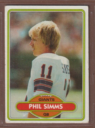 1980 Topps #225 Phil Simms RC Rookie - New York Giants - 319🔥🏈🔥 | eBay
