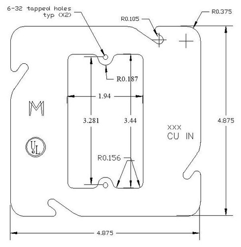Mulberry Metal Products, Inc. 11363, Switch Box Cover, 4-11/16 1G. 1In ...