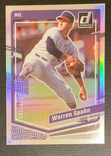 2023 Donruss Baseball - Silver Holo Foil SP - #237 Warren Spahn - 329/ ...