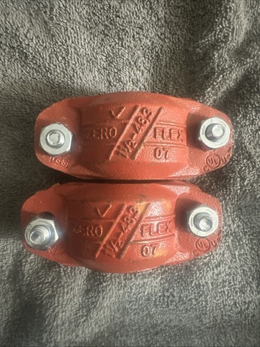 (2) 1-1/2" Victaulic Zero-Flex Style 07 Orange Enamel Coupling | eBay