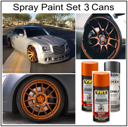 Wheels Burnt Copper Metallic Spray Paint Rims Steel Aluminum +Primer ...