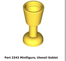 LEGO Sets with Part 2343 Minifig Accessory Utensil Goblet / Chalice