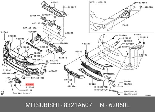 Mitsubishi ASX NSF Fog Light Bezel Part No 8321A607 for sale online | eBay