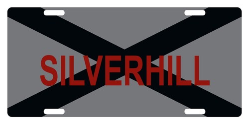 Alabama State Flag License Plate Gray & Black Version Silverhill | eBay