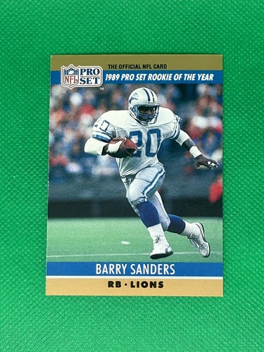 1990 Pro Set Barry Sanders Rookie of the Year #1 Detroit Lions Hall Of ...