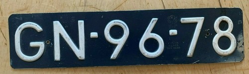 HOLLAND DUTCH NETHERLANDS AMSTERDAM AUTO LICENSE PLATE " GN 96 78 " | eBay