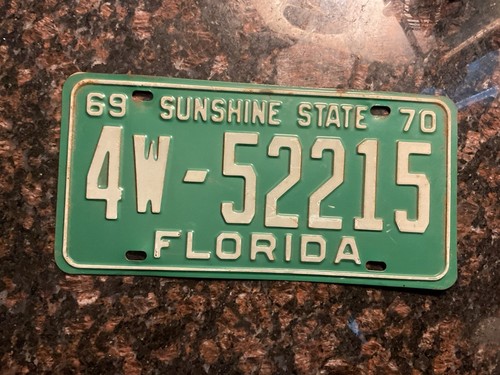 Vintage Florida License Plate 1969 1970 Pinellas County 4W-52215 | eBay