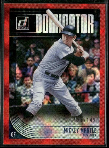 2018 Donruss #D10 Mickey Mantle Dominators Red #/149 | eBay