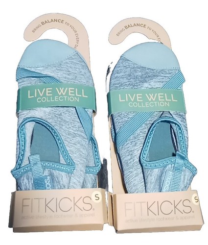 2 Pair FITKICKS Live Well Collection Slipper Active Footwear S (5.5-6.5 ...