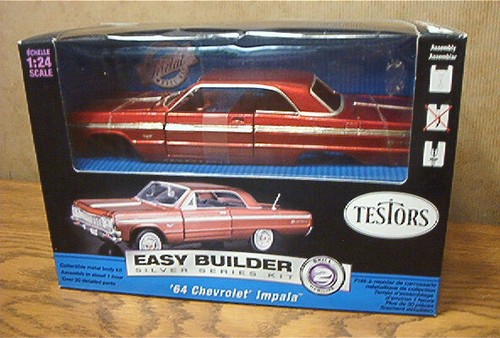 TESTORS '64 Chevrolet Impala Easy Builder Silver Series Model Kit Skill ...