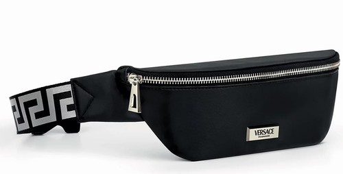 Versace Fragrances Men's Luxury Black Belt Waist Bag Travel Pouch Fanny ...