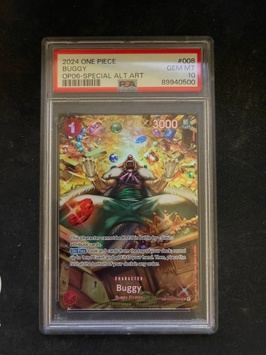 PSA 10 Buggy (SP) Alt Art OP03-008 English One Piece Wings Of The ...