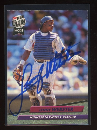 1992 Fleer Ultra LENNY WEBSTER Signed Card autograph auto TWINS RC ...