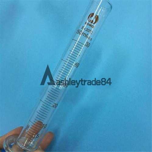 1PC Graduated Measuring Glass Cylinder 50mL Borosilicate Glass (Lab ...