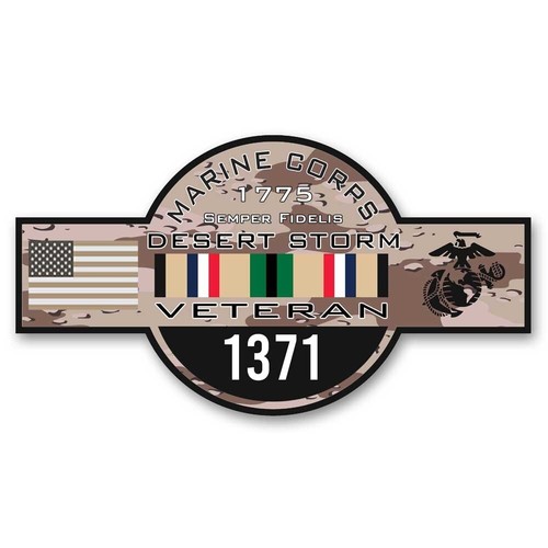 Desert Storm Veteran Decal - USMC 1371 MOS Decal - Marine Corps Sticker ...