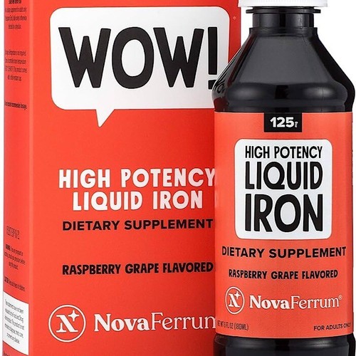 Novaferrum 125 Liquid Iron Supplement Raspberry Grape Flavor 6 FL Oz ...