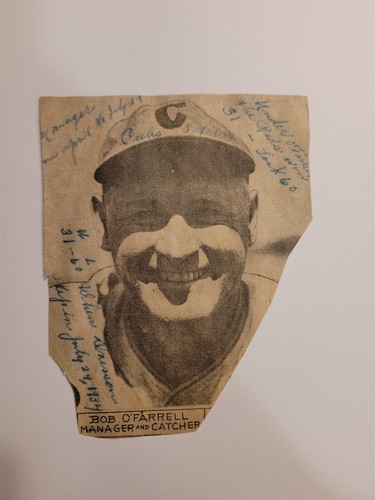 Bob O'Farrell Cincinnati Reds Opening Day 1934 Baseball Picture Panel ...