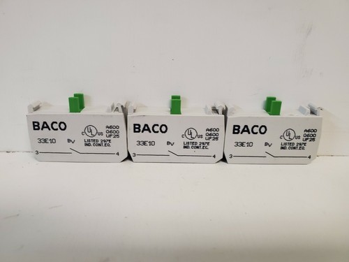 LOT OF (3) NEW OLD STOCK! BACO CONTACT BLOCKS 33E10 | eBay
