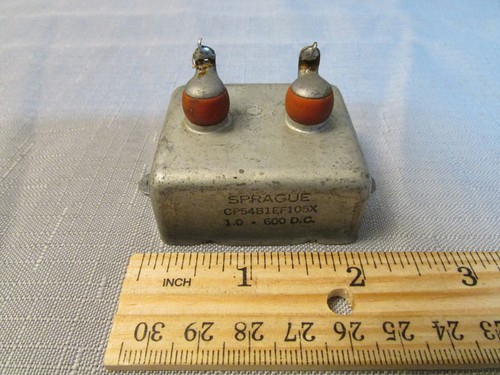 Sprague Capacitor CP54B1EF105X 1.0 MFD uF 600 VDC 1950s | eBay