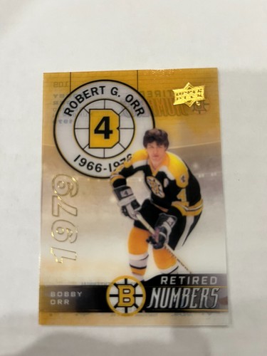 BOBBY ORR BRUINS CENTENNIAL RETIRED NUMBERS ACETATE PARALLEL | eBay