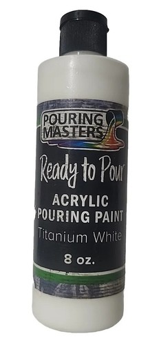 POURING MASTERS Titanium White Acrylic Ready to Pour Pouring Paint ...