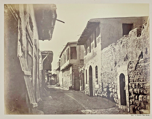 Felix Bonfils, Rue Droite, Damascus, Syria, albumen photo, 1867. RARE ...
