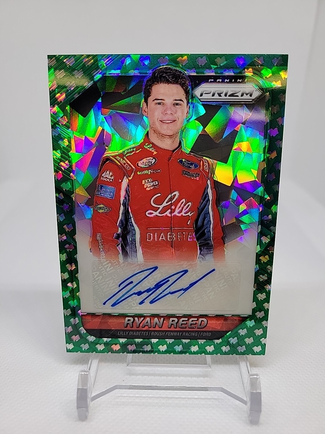 Ryan Reed 2016 Prizm NASCAR #RR Driver Signatures - Checkered Flag /1 ...