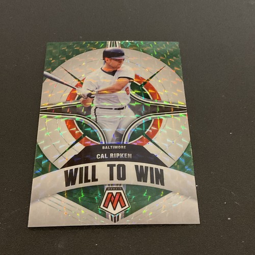 Cal Ripken 2022 Mosaic Baseball Will To Win - GREEN Prizm Insert - WW ...